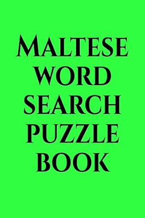 Maltese word search puzzle book: Gss: 9798889233664: Amazon.com: Books