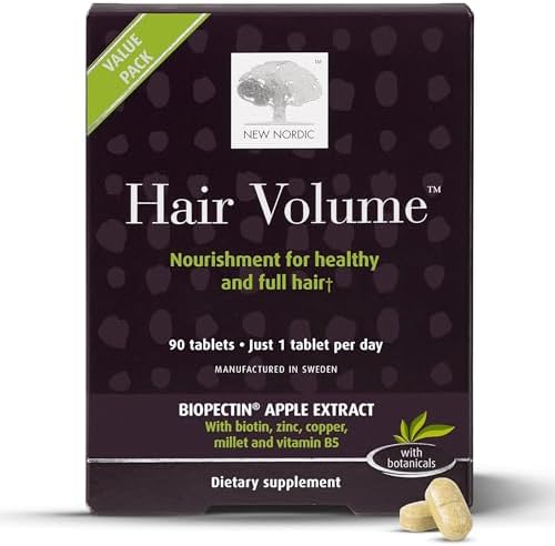 Amazon.com: NEW NORDIC Hair Volume Tablets, 3000 mcg Biotin & Biopectin ...