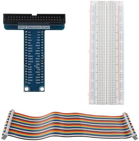 ZDE T-Type GPIO Breakout Expansion Board + 40pin GPIO Flat Ribbon Cable ...