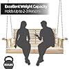 Amazon.com : Beneouya Porch Swing Outdoor, 5.5FT Heavy Duty 800lbs Wooden Hanging Swing Bench ...
