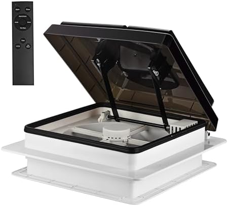 Amazon.com: Pafessa 14” RV Roof Vent Fan w/LED Light - 4 Speed ...