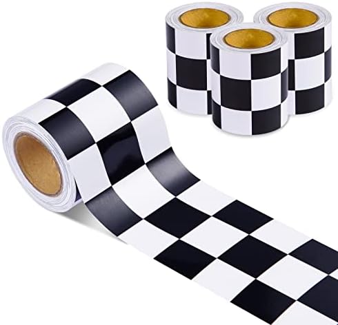 Amazon.com: 65 Feet Bulletin Board Borders, Checkered Flag Decorative ...