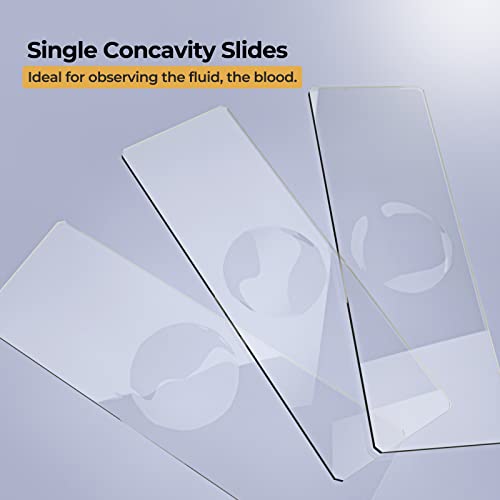 Snapklik.com : Single Depression Concave Microscope Slides Kit, 50 Pcs ...