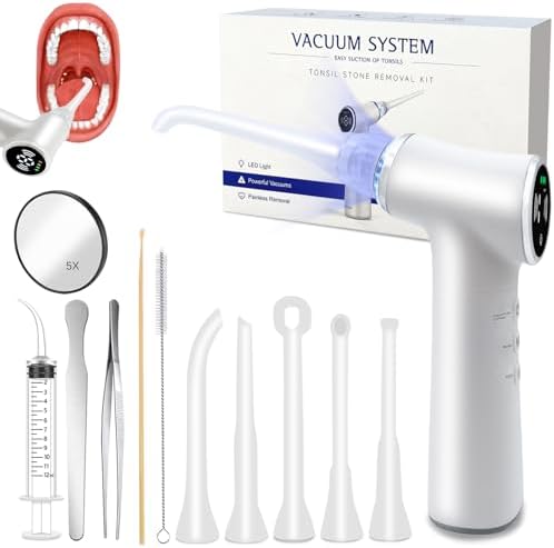 Amazon.com: Electronic Tonsil Stone Remover Vacuum, 10 in 1 Tonsil ...