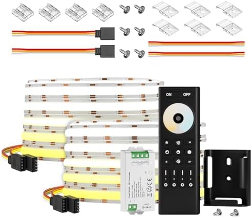 Amazon.com: BTF-LIGHTING FCOB COB CCT LED Strip DC24V 2X16.4FT Total 32 ...