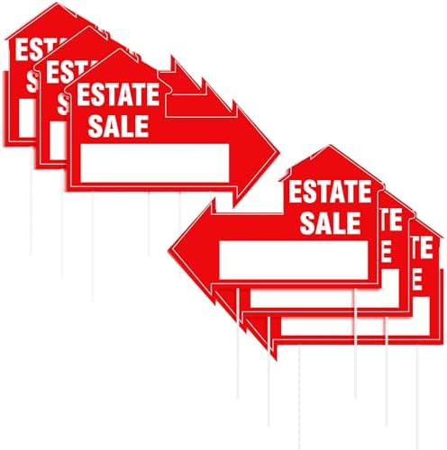 Amazon.com : Threehoney 6 Pcs Estate Sale Signs with Stakes 12 x 16 ...