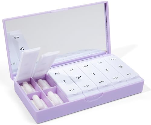 Amazon.com: PORT X POLISH Designer Weekly Pill Box Organizer (Single 1X ...