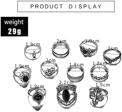 Amazon.com: Cathercing 11 Pcs Women Silver Ring Sets Knuckle Vintage ...