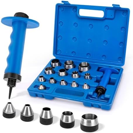 Hollow Punch Set with Pin Point Punch Shaft, Hollow Punch Kit for ...