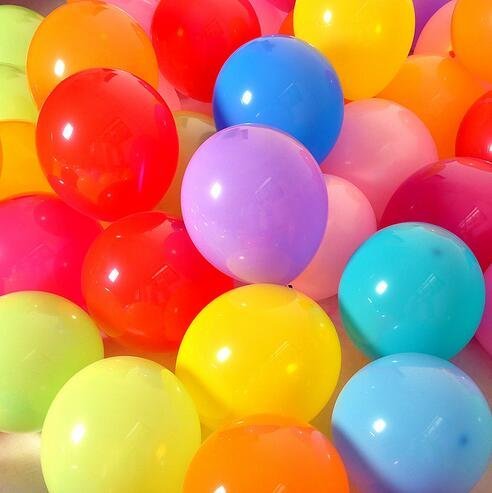 Buy HEMALL 100pcs Colored Balloons 10 inches Birthday Wedding ...