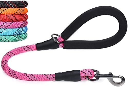 Amazon.com : VIVAGLORY Short Dog Leash with Comfortable Padded Handle ...