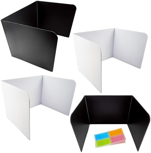 Amazon.com : Plastic Desk Dividers for Students 4 Pack, Desk Privacy ...