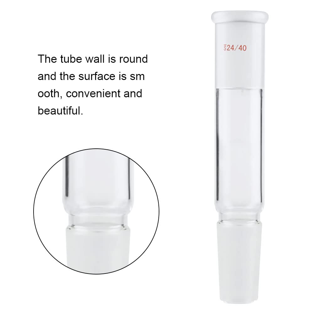 Snapklik.com : Glass Straight Connecting Adapter 70mm Between 24/40 ...