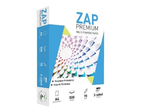 ZAP Premium 70 gsm A4 Copy Paper - 11.69 inch x 8.26 inch (Pack of 500 ...