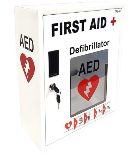 MQUIP AED Cabinet with First Aid Storage – Wall-Mounted Universal ...