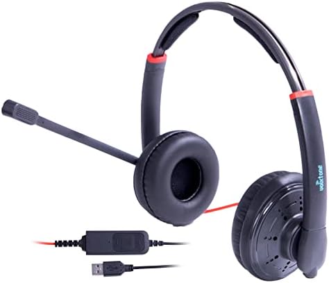 Voix 1020 Enc Binaural Noise Cancellation Headsets, USB Noise ...