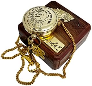 Buy M.A & SONS Brass Personalized Push Button Pocket Watch with Chain ...