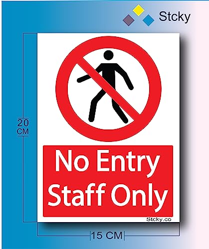 Stcky No Entry Pedestrian Prohibition Sign [Pack of 3] – Portrait ...