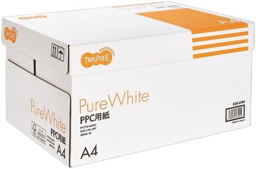 Amazon | TANOSEE PPC用紙 Pure White A4 上フタ付箱 1箱（5000枚：500枚×10冊） | コピー用紙 | 文房具・オフィス用品