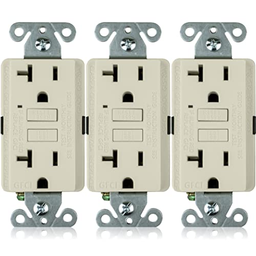 Snapklik.com : Faith 3-Pack 20A GFCI Outlets, Non-Tamper-Resistant GFI ...
