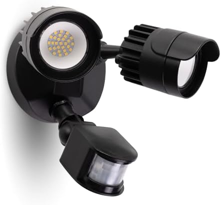 Dual Head Motion Sensor LED Wireless Security Light- Outdoor Porch ...