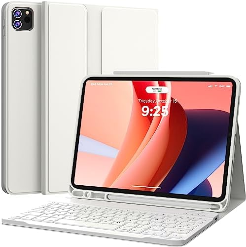 CHESONA iPad Air 11 inch Case with Keyboard 2024, Rechargeable ...