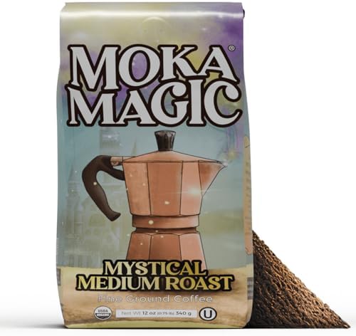 Amazon.com : Moka Magic Organic Fine Ground Coffee | Mystical Medium ...