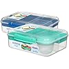 Amazon.com: Sistema TO GO Bento Box Cubes | 1.65 L | School Lunch Boxes ...