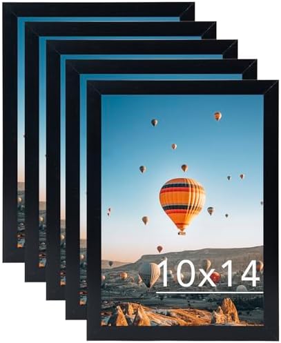 Amazon.com - JCJMY 10x14 Picture Frame Set of 5 Black for 30 x 40cm ...
