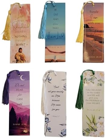 Amazon.com: NC Set of 12 Bible Verse Bookmarks with Prayers - 6 Unique ...