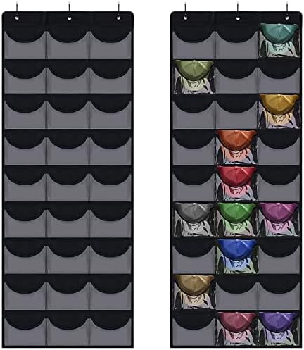 Amazon.com: 2 Pieces Hat Rack for Baseball Caps 27 Pockets over the ...