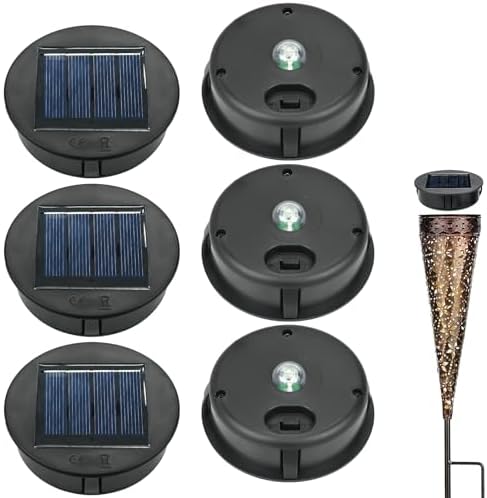 6 Pack Solar Lights Replacement Top, 8CM/3.15" LED Lantern Lid Lights ...