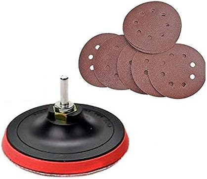 Engineers 5-inch Sanding Disc with Lock Nut and 5 Pieces Sandpaper for ...