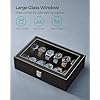 Amazon.com: SONGMICS Watch Box, 12-Slot Watch Case with Large Glass Lid ...