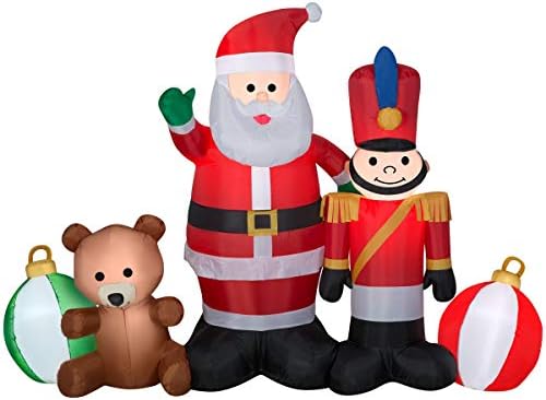 Amazon.com: Gemmy Animated Christmas Airblown Inflatable Santa's ...