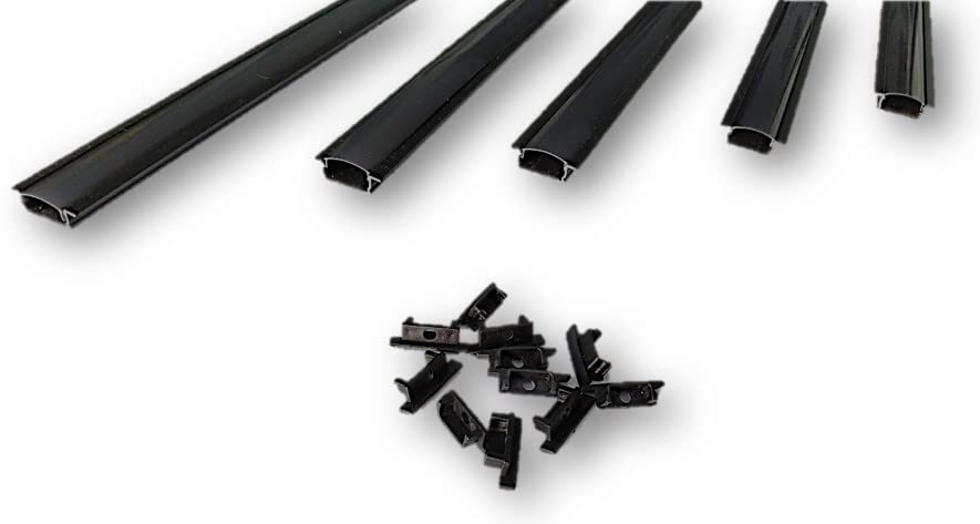 RADIANT LED 17MM 1 Meter Long Conceal (Pack of 5) Black Profile Patti ...