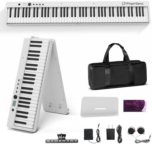 Finger Dance Folding Piano Keyboard 88 Keys, Portable Electric Keyboard ...
