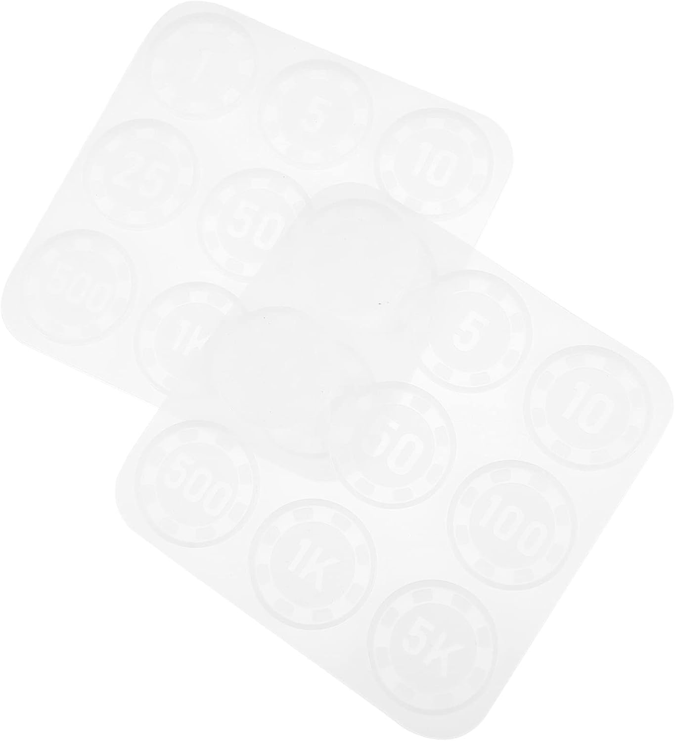 Amazon.com: Healifty 2pcs Poker Chips Resin Molds Game Coin Silicone ...