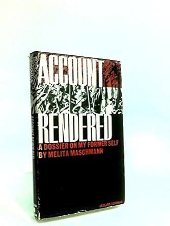 Account Rendered: Amazon.co.uk: Melita Maschmann: Books