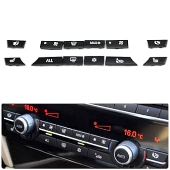 Black Console Dashboard Air Conditioning AC Control Switch Button Cover ...