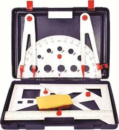 TEACHER GEOMETRY BOX MADE OF PLASTIC (7 INSTUMENTS) : Amazon.in: Office ...
