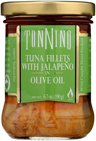 Amazon.com : Tonnino Yellowfin Tuna Fish Premium – Jalapeño in Olive ...