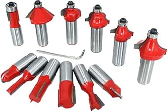Router bits for wood Carving router panel bit 12 Pieces Multi Shapes ...