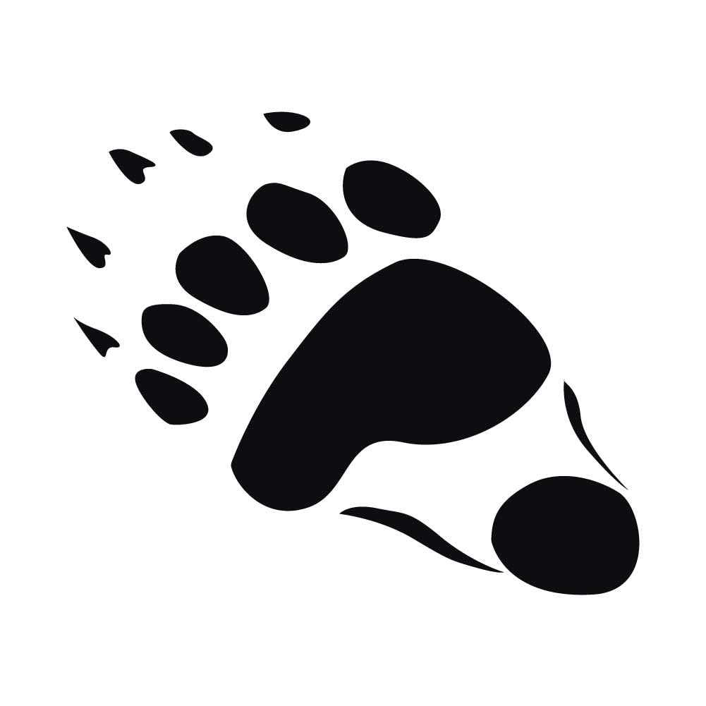 Grizzly Bear Paw Silhouette