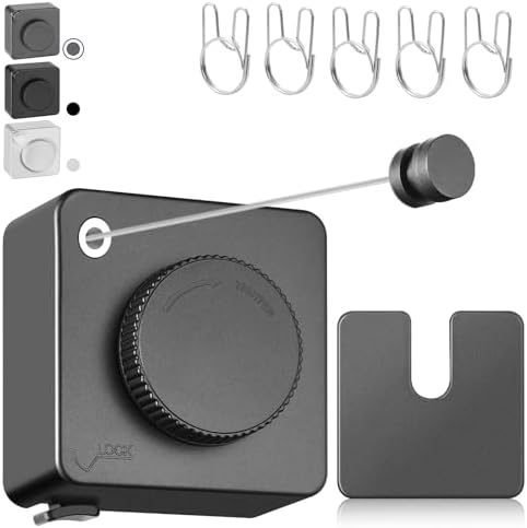 Amazon.com: Retractable Clothesline Indoor, Non-Sagging Outdoor Clothes ...