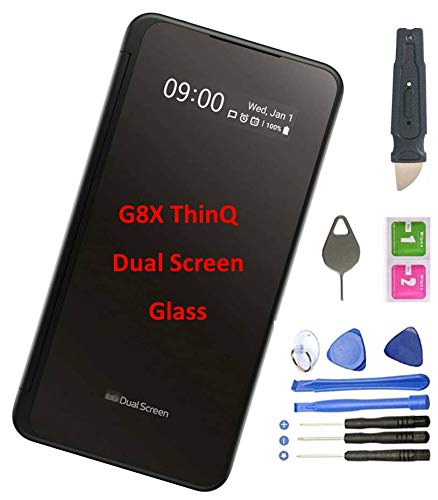 G8X ThinQ Dual Screen Glass Replacement Back Cover Glass with Pre ...