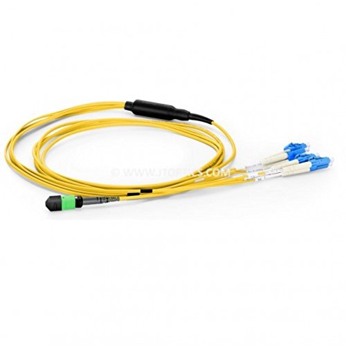 8 Fiber MPO Break Out Patch Cable with MPO (F) and 4 x LC/PC Duplex ...