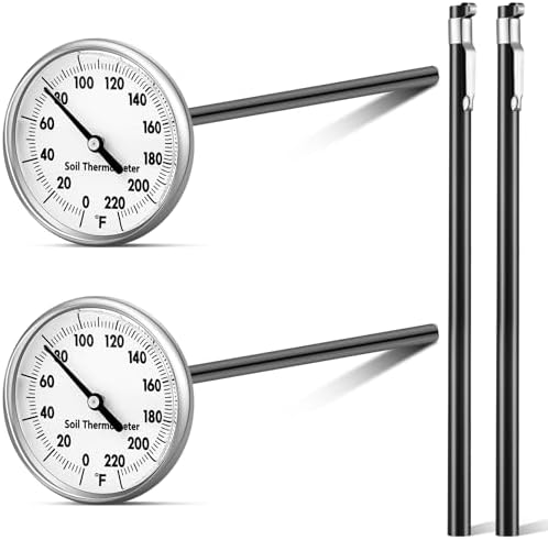Amazon.com : Copkim 2 Pieces Stainless Steel Soil Thermometer 7.5 Inch ...