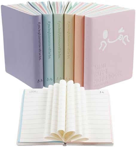 MOUYAT 12 Pack Mini Smiley Diary Notebook, 100 Sheets Pocket Notepad ...