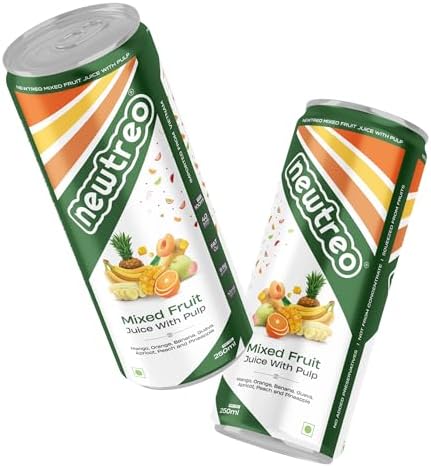 Newtreo Mixed Fruit Juice With Pulp | 24 x 250ml cans | Imported from ...